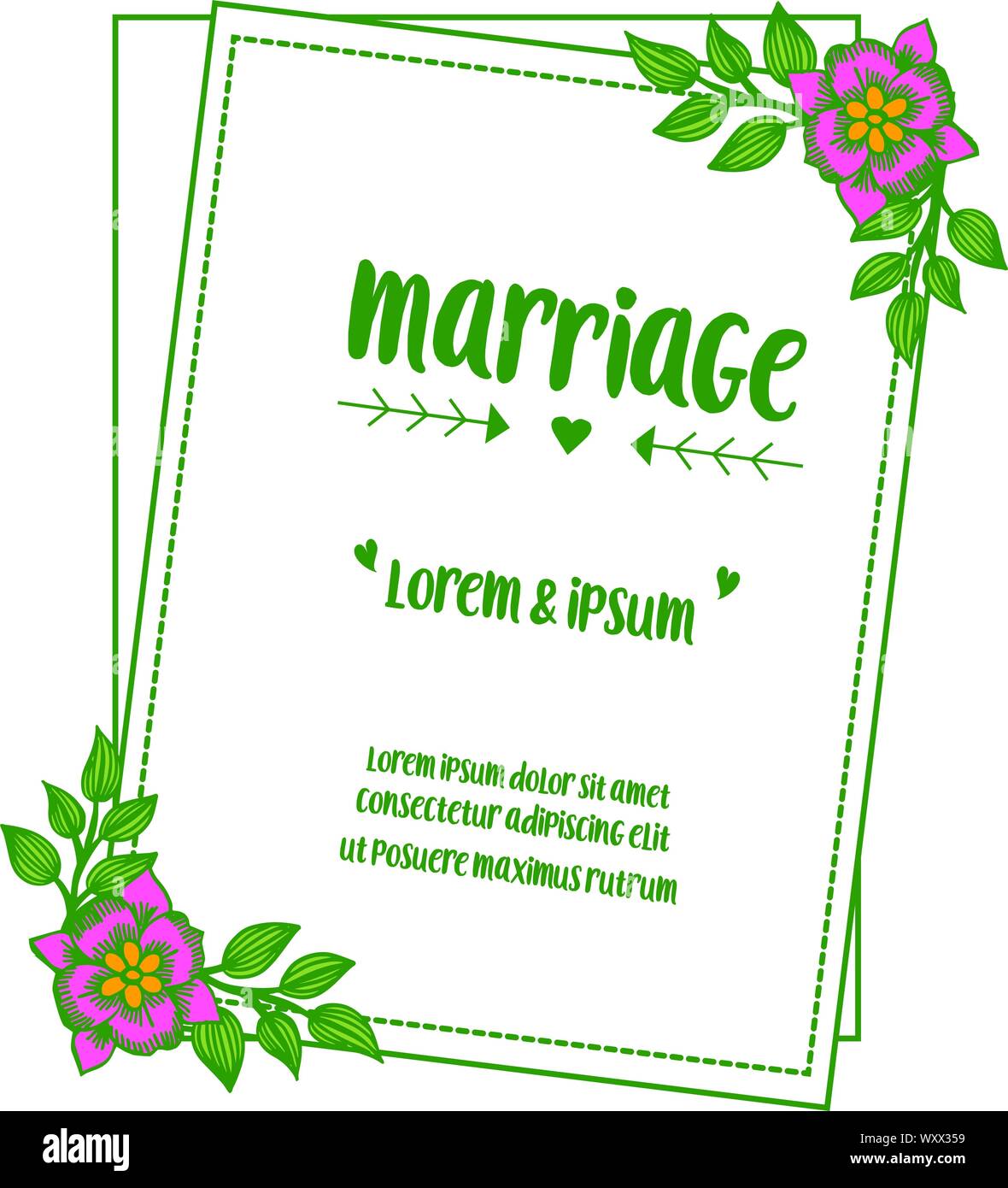 Beauty of feature colorful wreath frame for element design card of ...