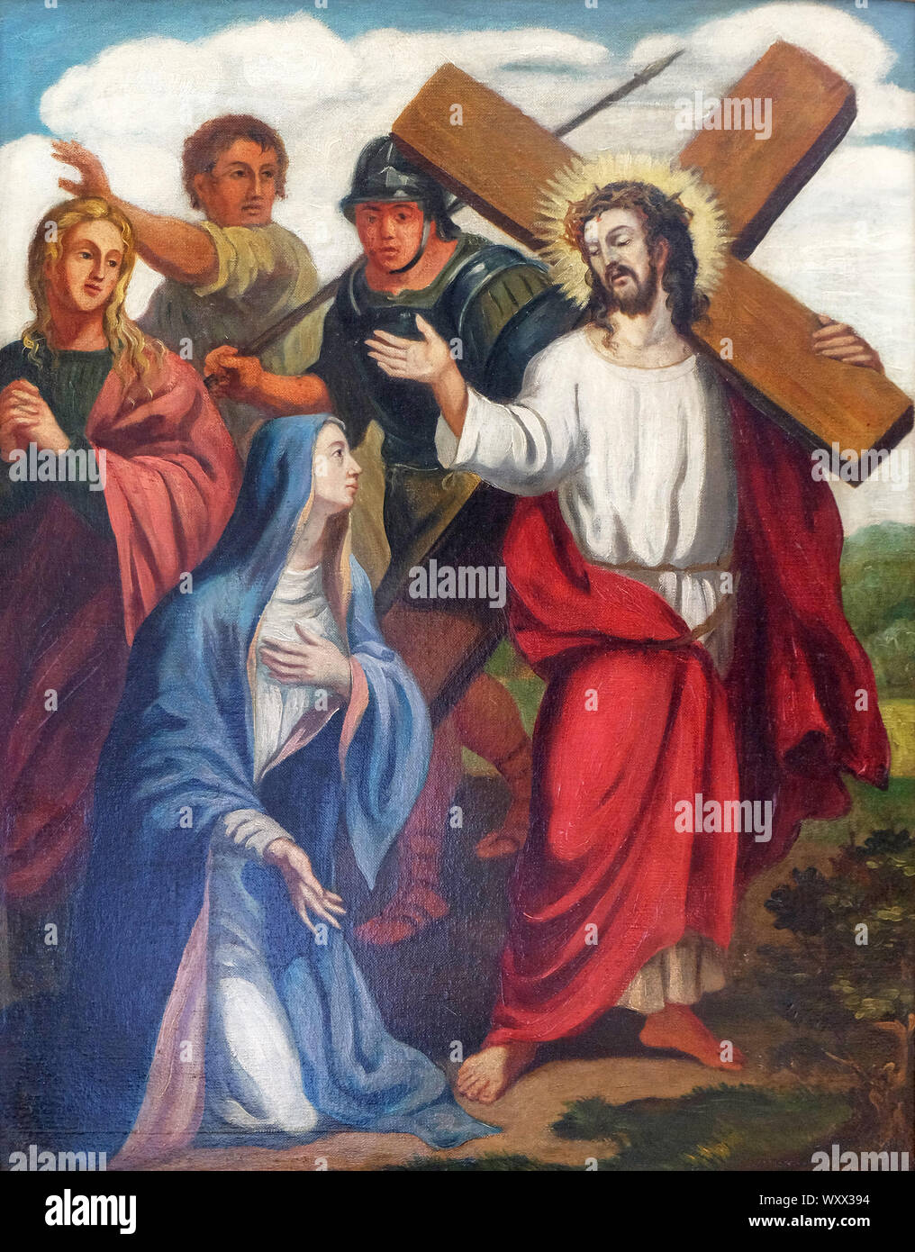 4th Stations of the Cross, Jesus meets His Mother, church of St. Agatha ...