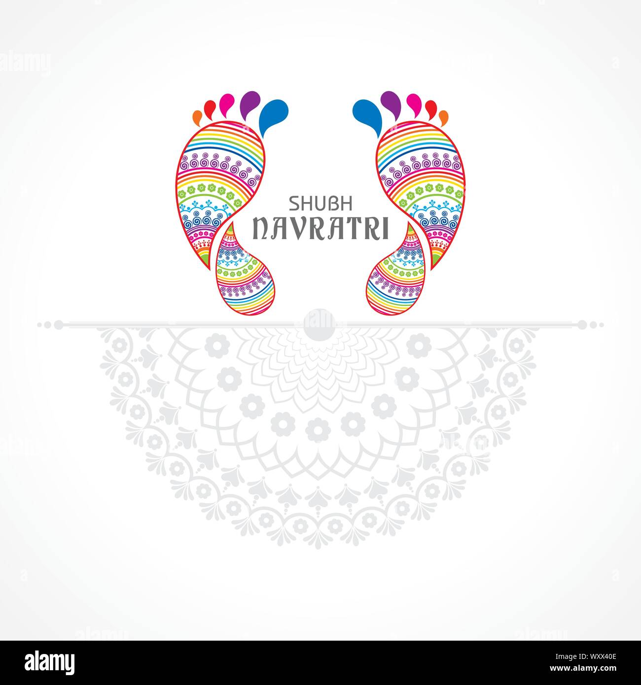 Illustration of Happy Navratri greeting stock vector Stock Vector Image ...