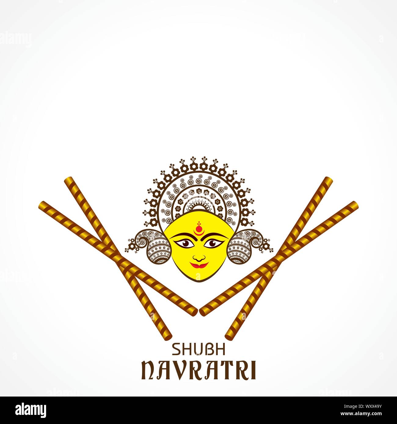 Illustration of Happy Navratri greeting stock vector Stock Vector Image ...
