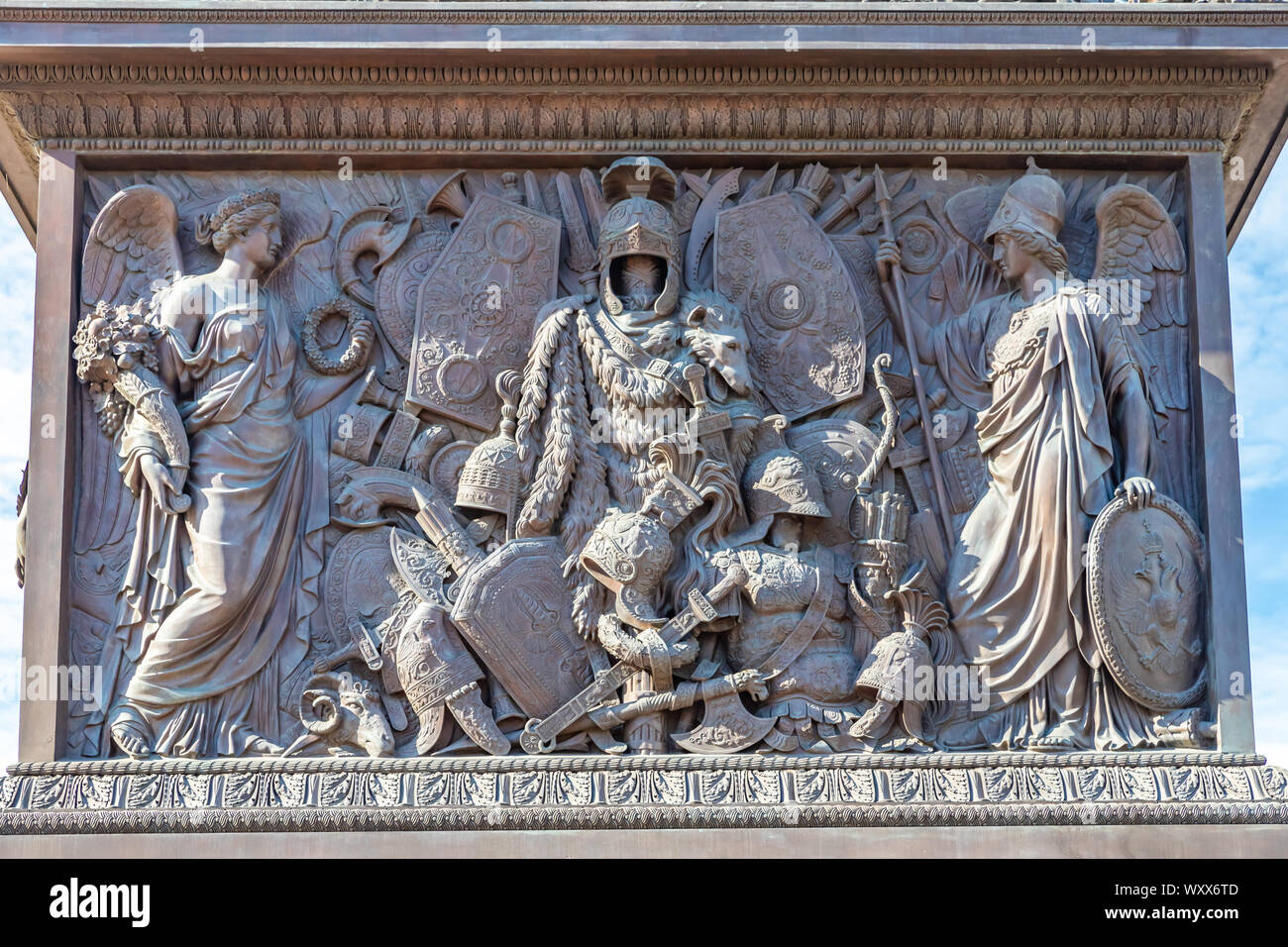 Bas-relief of Alexander Column at Palace Square in Saint Petersburg ...