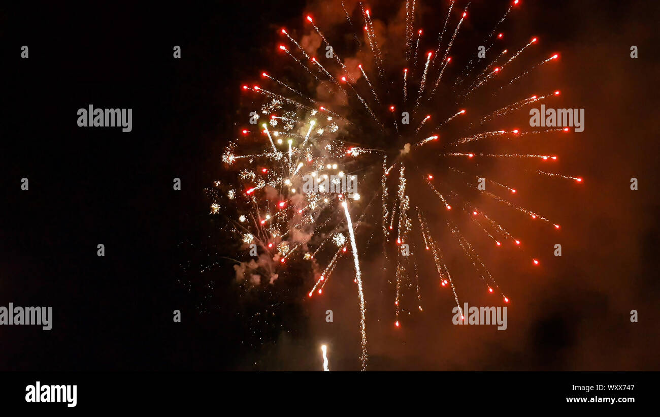 Firework light up the sky Stock Photo - Alamy