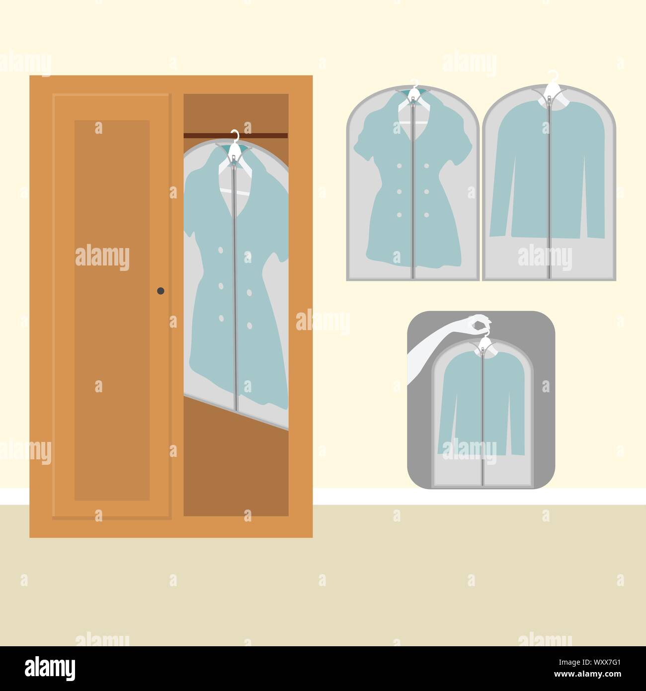 Dust cover furniture Stock Vector Images - Alamy