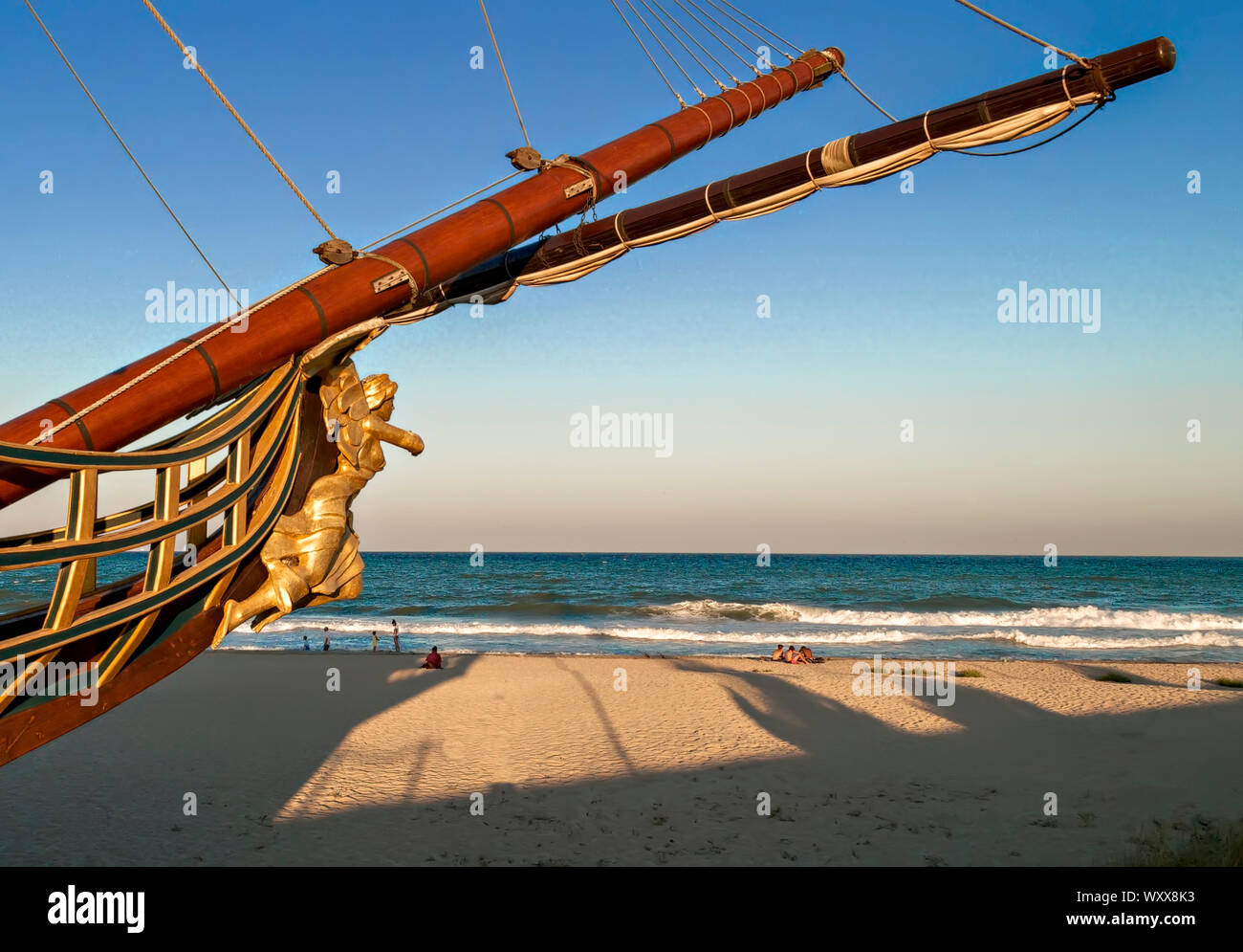 Goddess Protector of an ancient ship;Black Sea Bulgaria Stock Photo - Alamy