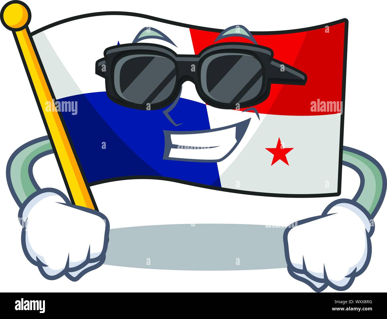 Super cool flag panama character shaped with cartoon Stock Vector Image ...