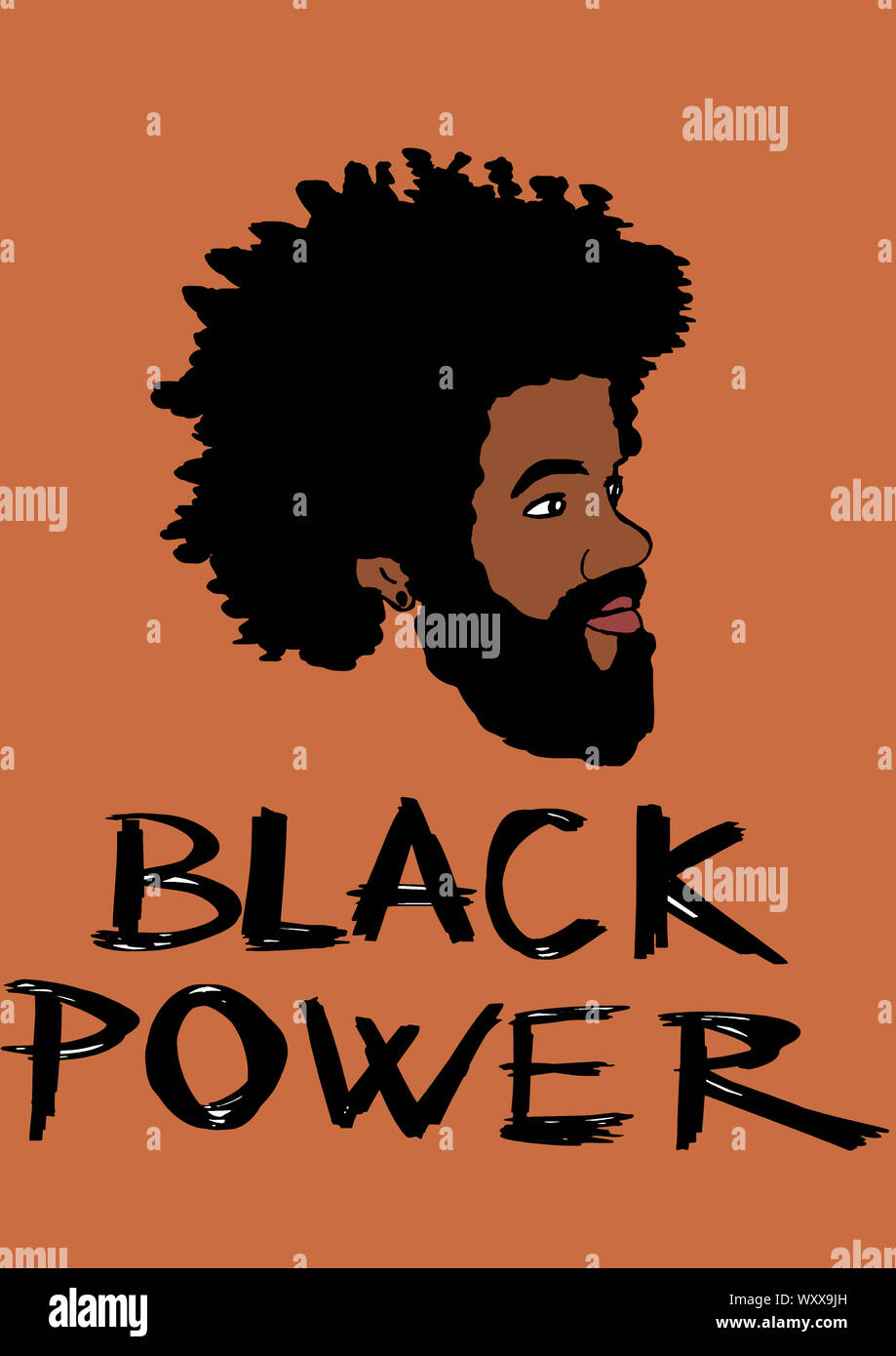 Black power head symbol Stock Photo - Alamy