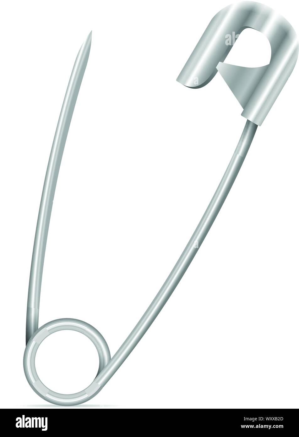 Safety pin on a white background Stock Vector Image & Art - Alamy