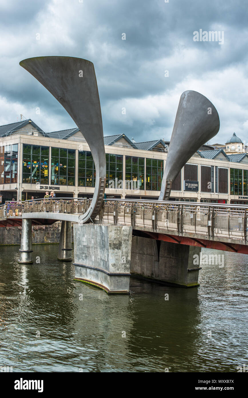 Pero's Bridge over St Augustine's Reach Bristol Harbour Bristol Avon ...