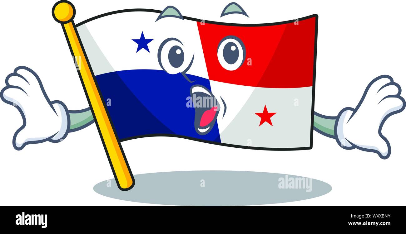 Surprised flag panama isolated with the cartoon Stock Vector Image ...