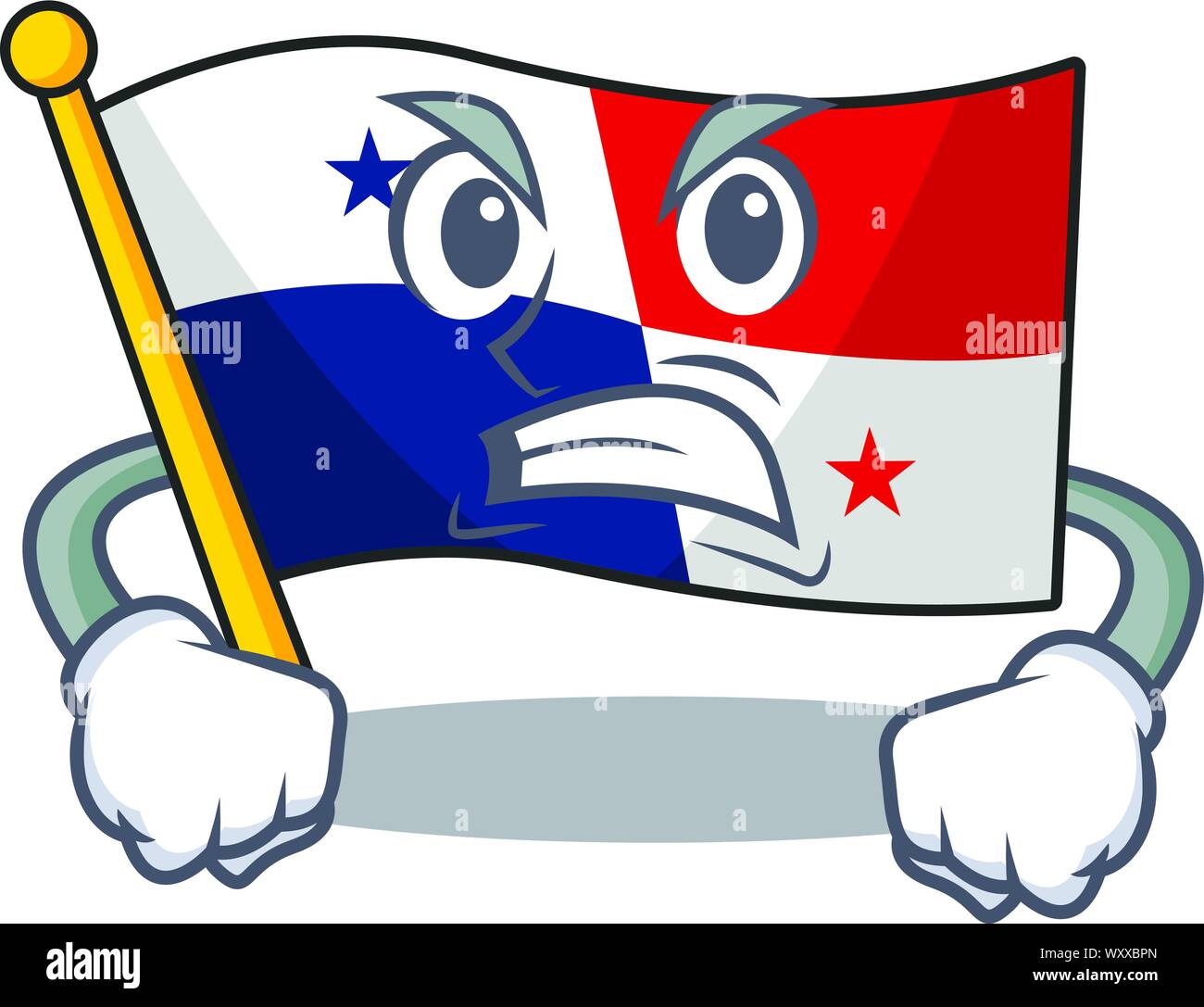 Angry flag panama isolated with the cartoon Stock Vector Image & Art ...