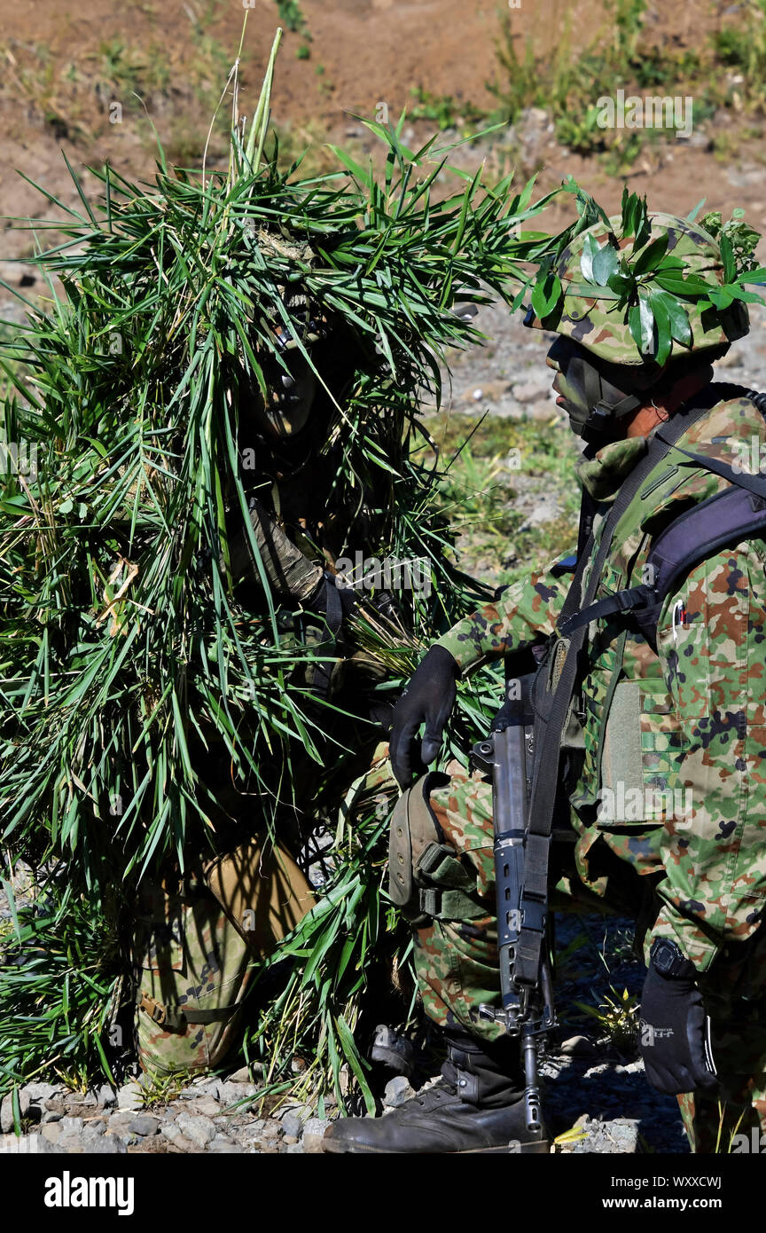 Yamoto, Japan. 17th Sep, 2019. Sniper team of Japan Ground Self-Defense ...