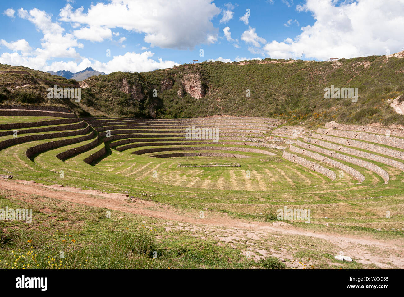 Moray crops overlook from above, Cusco, Peru Stock Photo - Alamy