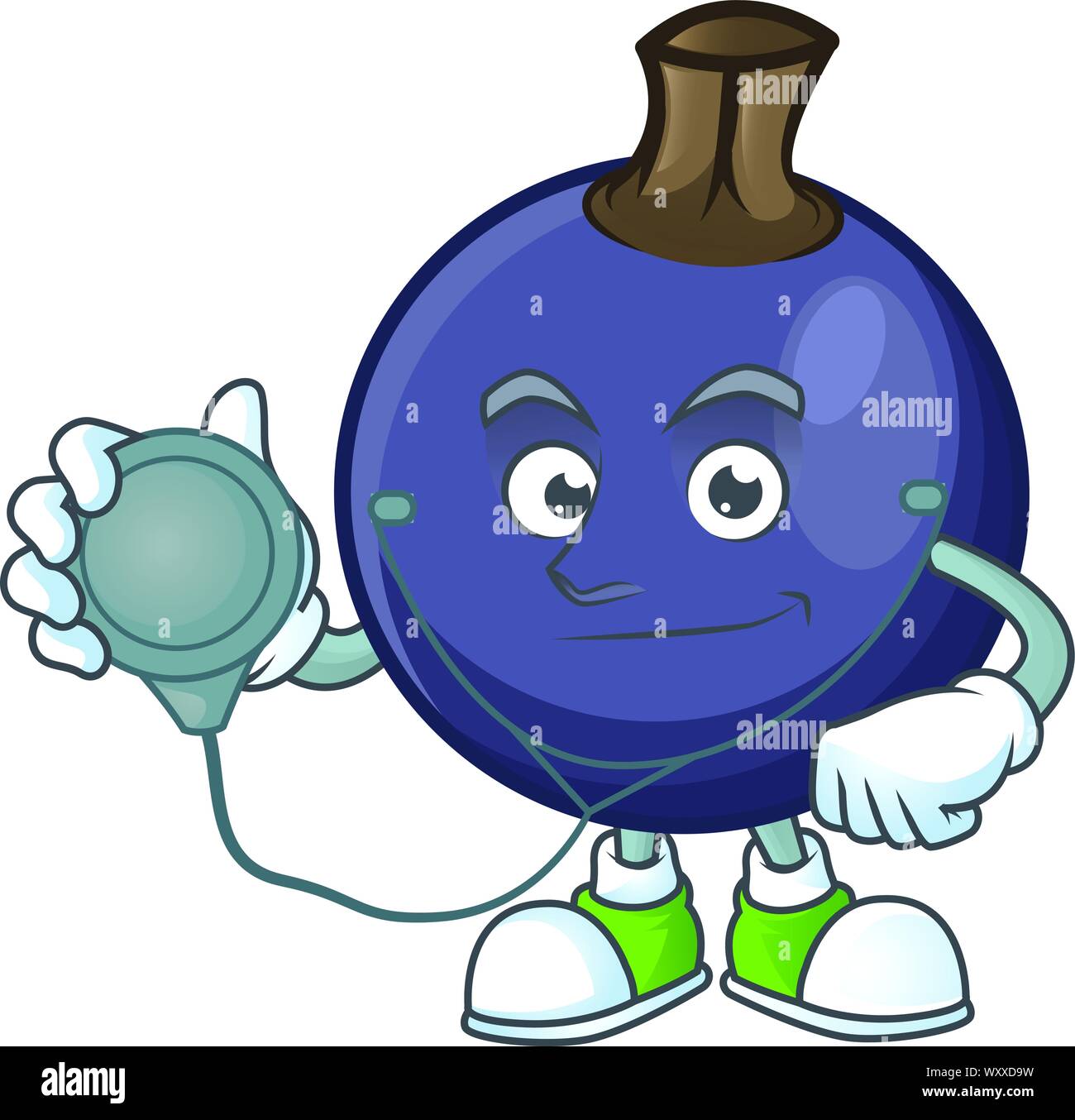 Doctor sweet blackcurrant in character mascot style Stock Vector Image ...