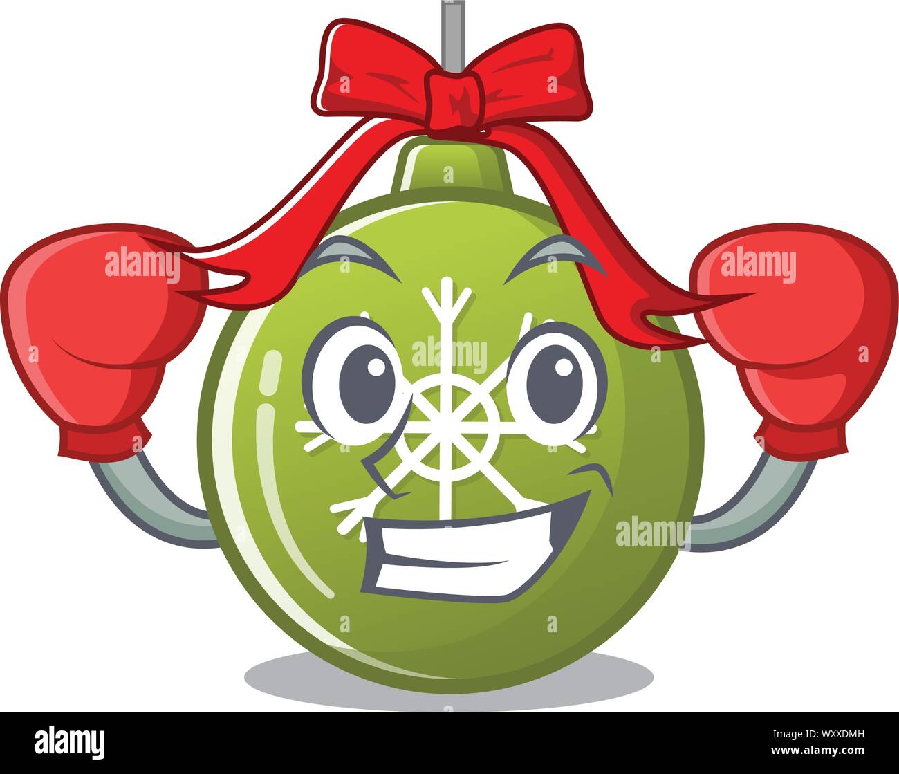 Boxing christmas ball green with the character Stock Vector Image & Art ...