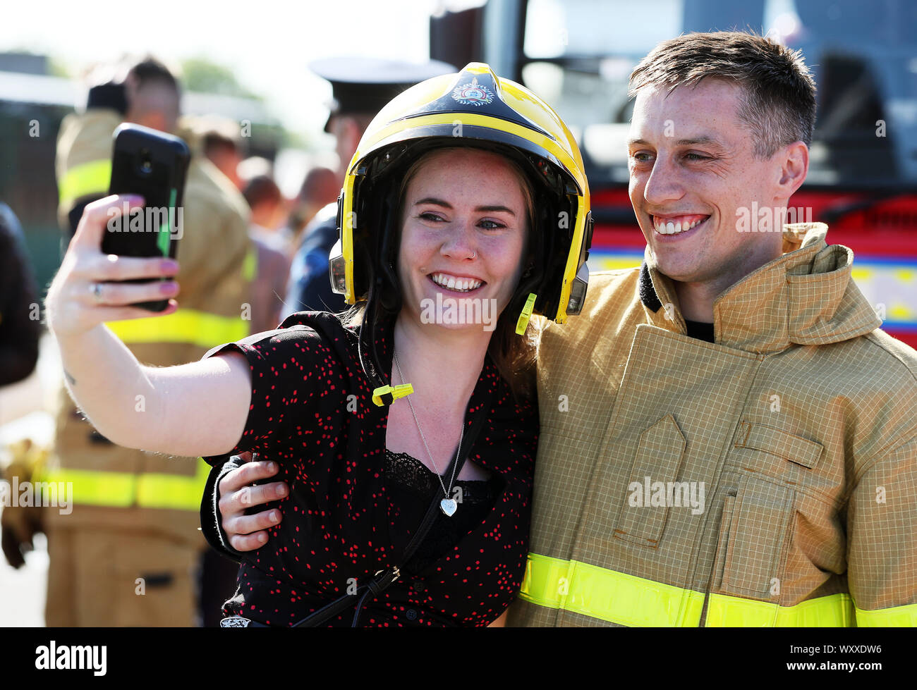 Recruit Rob Corcoran with his partner Mary Rooney following a Dublin ...