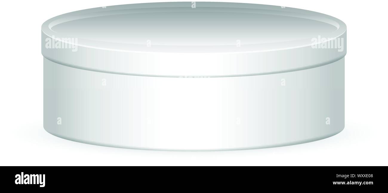 Round paper box on a white background. Vector illustration Stock Vector ...