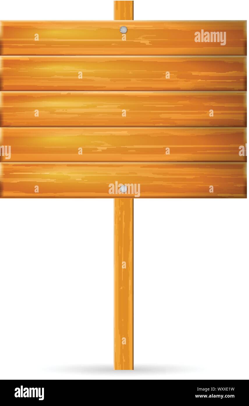 Wooden sign post on a white background Stock Vector Image & Art - Alamy
