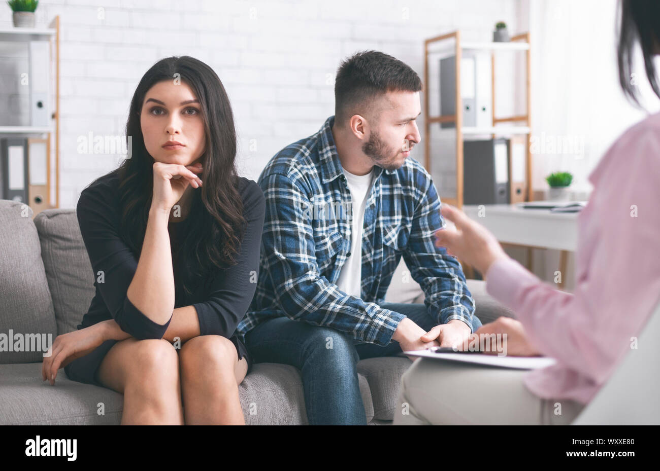 Grumpy woman office hi-res stock photography and images - Alamy