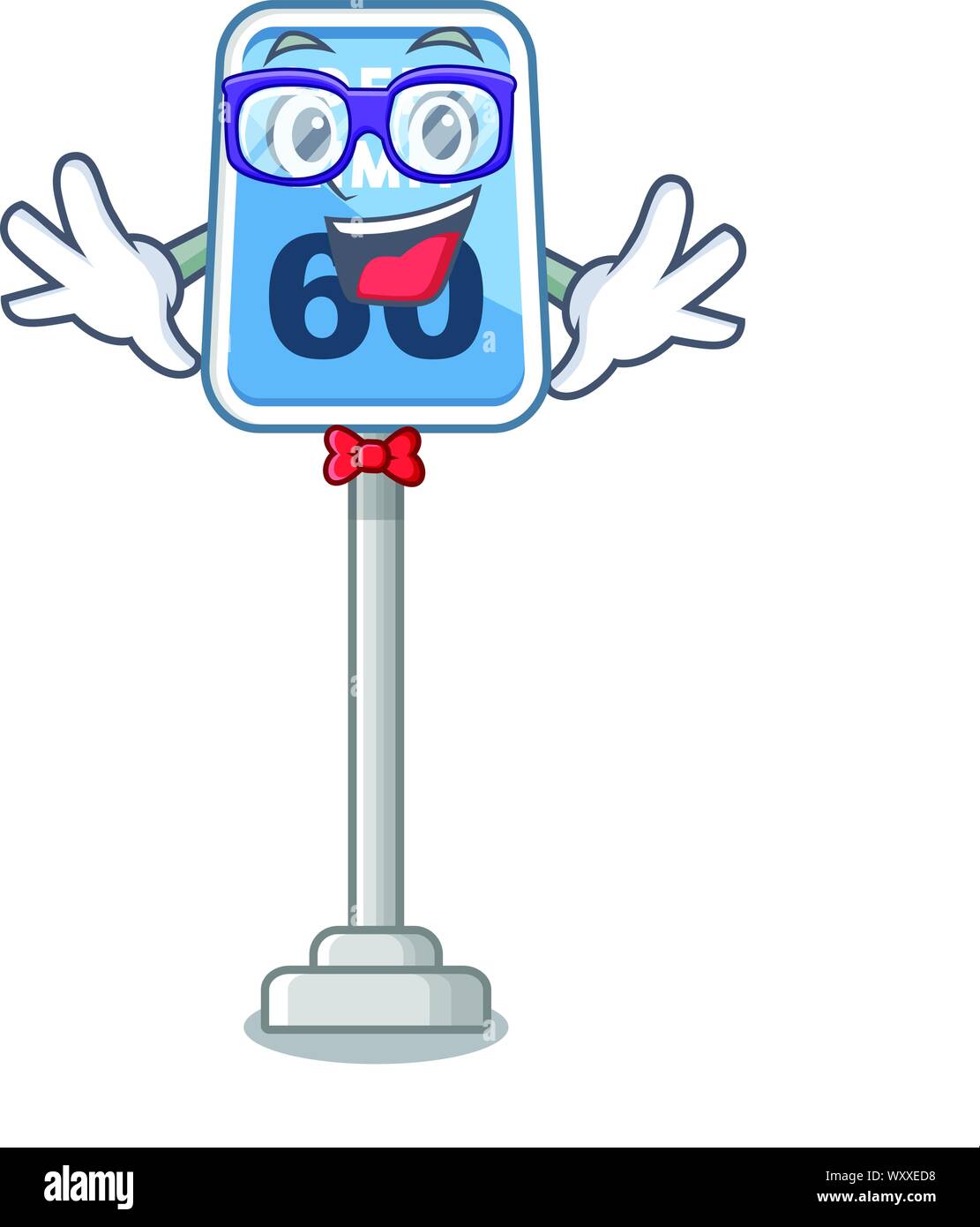 Geek speed limit at edge of cartoon road Stock Vector Image & Art - Alamy