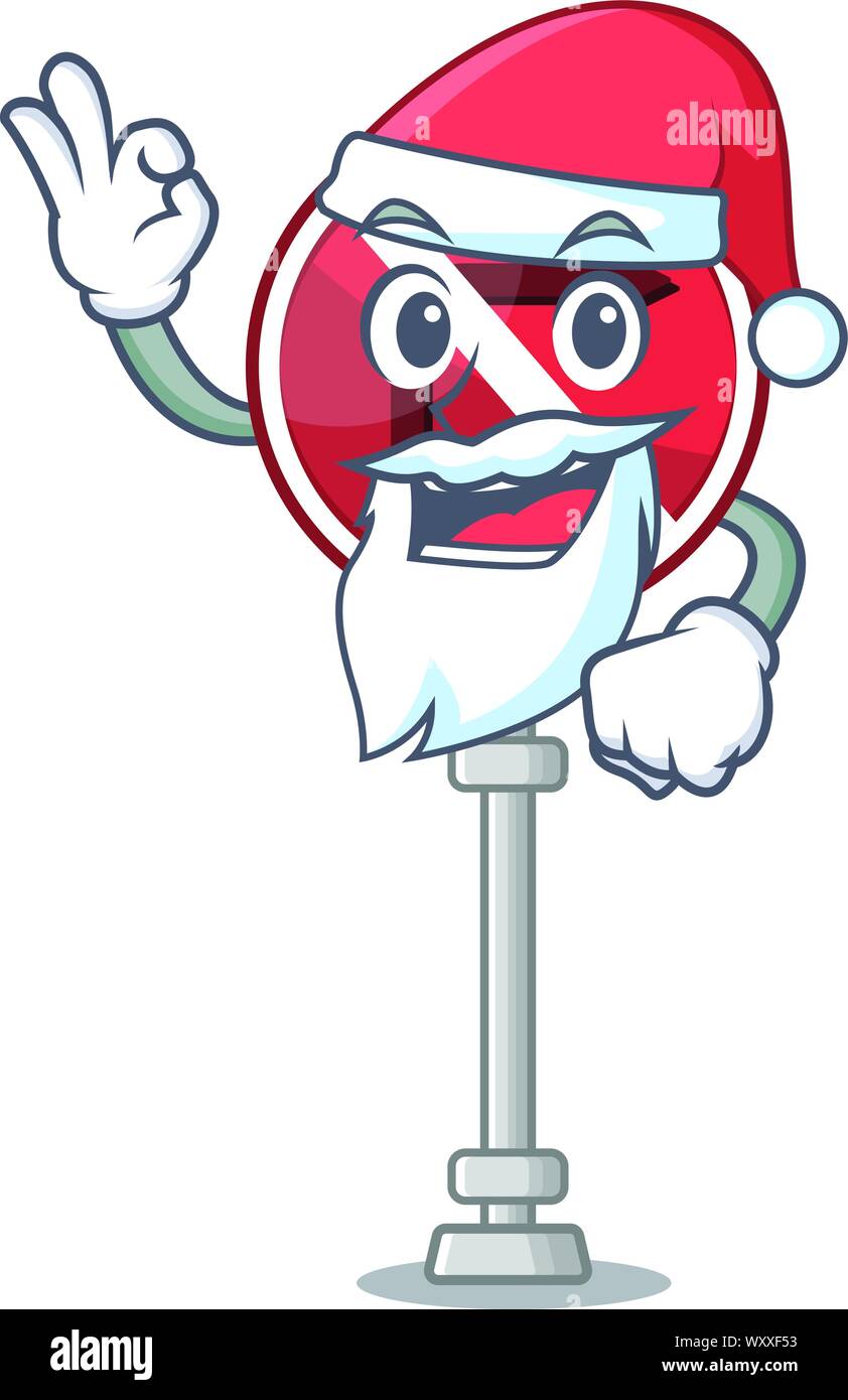 Santa no right turn in the character Stock Vector Image & Art - Alamy