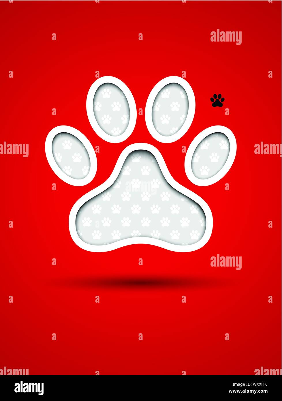 Cut out animal footprint Stock Vector Image & Art - Alamy