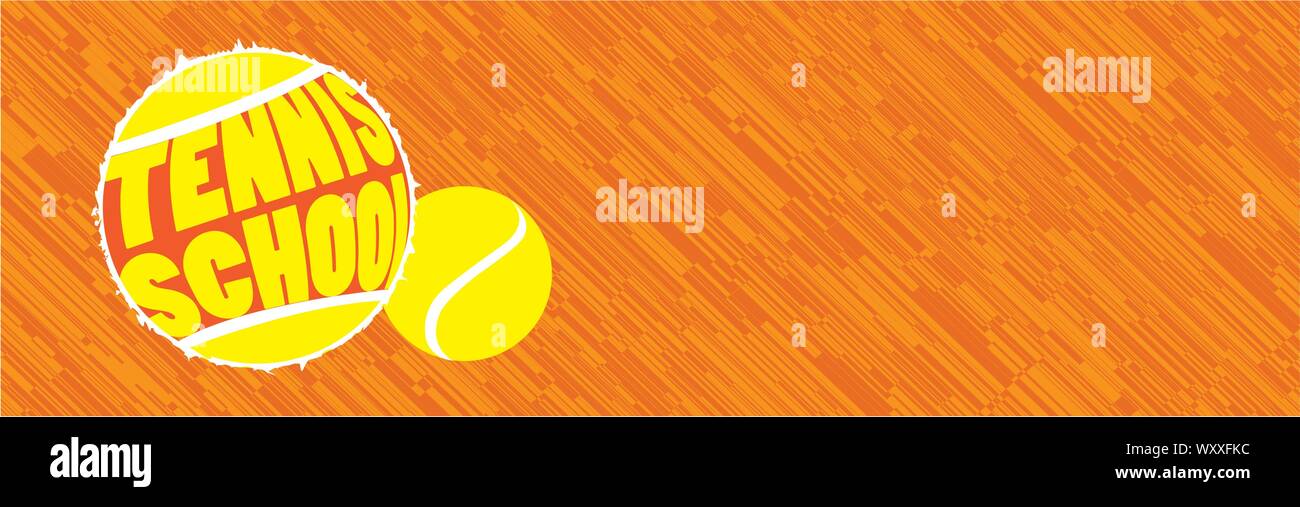 Horizontal banner for tennis school Stock Vector Image & Art - Alamy