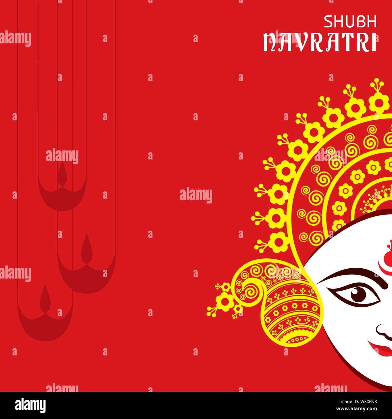 Illustration of Happy Navratri greeting stock vector Stock Vector Image ...
