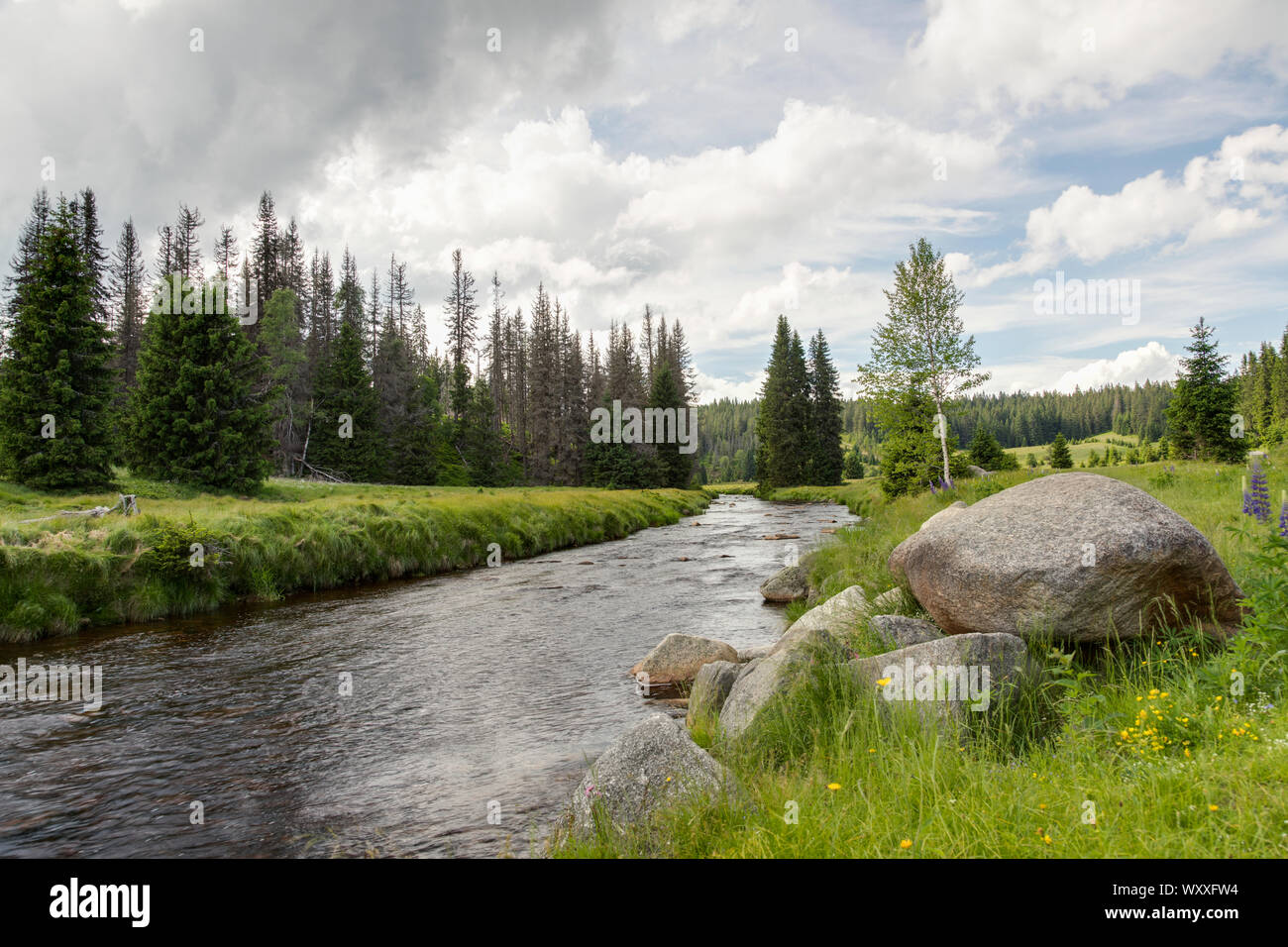 Landschaft im Boehmerwald Stock Photo - Alamy
