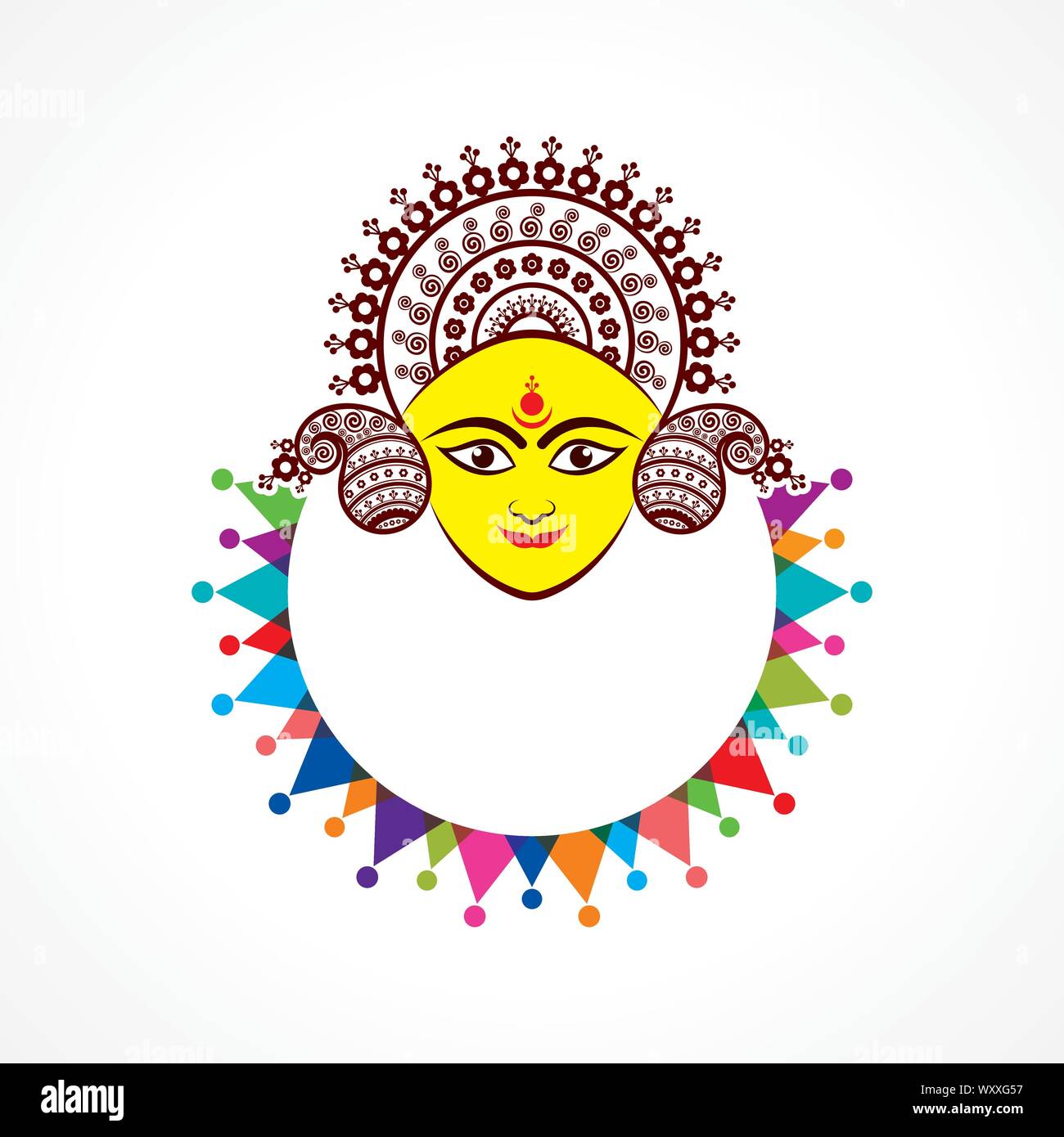 Illustration of Happy Navratri greeting stock vector Stock Vector Image ...