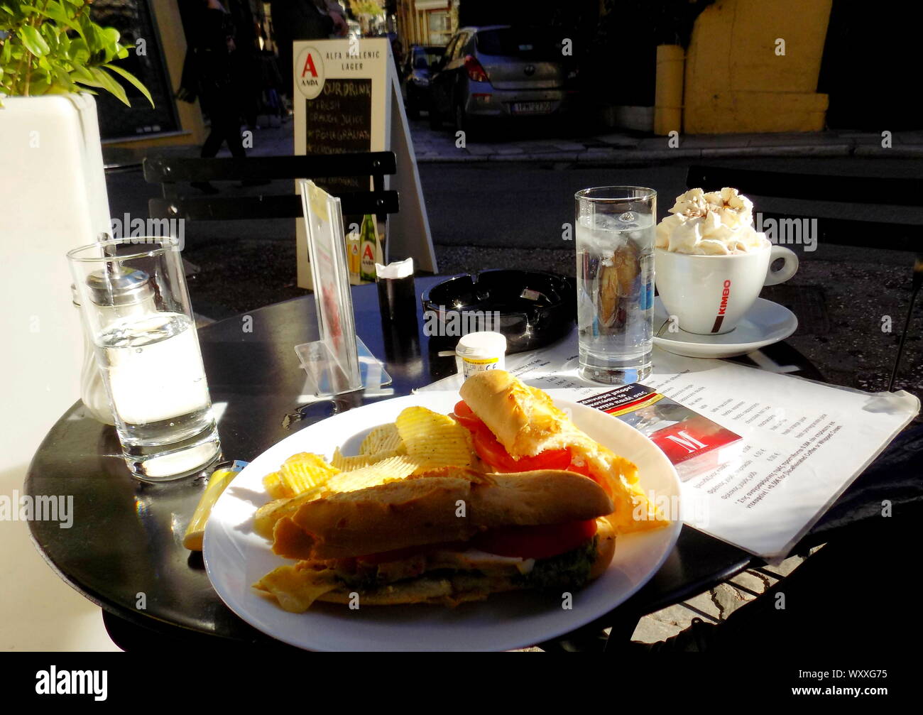 cafe, sandwich, cafeteria, street, city Stock Photo - Alamy