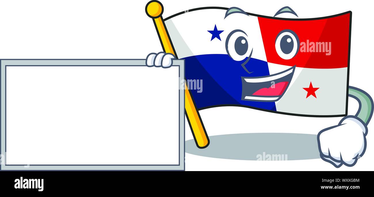 With board panama flag hoisted on mascot pole Stock Vector Image & Art ...