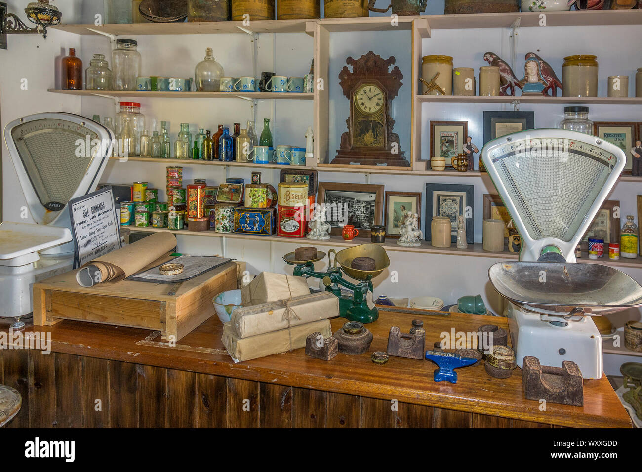 Old Grocers Shop, folk village, County Donegal, Ireland Stock Photo - Alamy