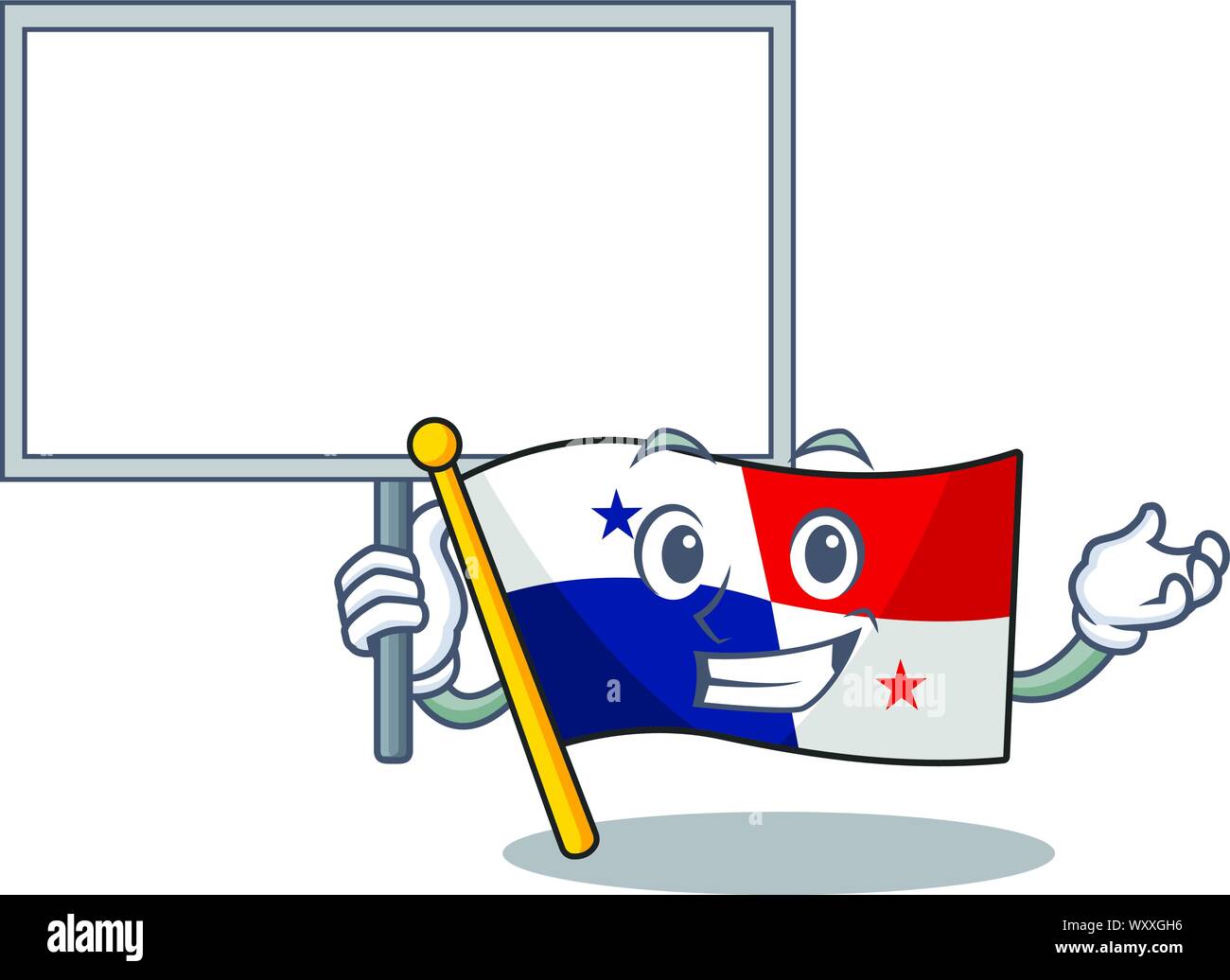 Bring board panama flag hoisted on mascot pole Stock Vector Image & Art ...