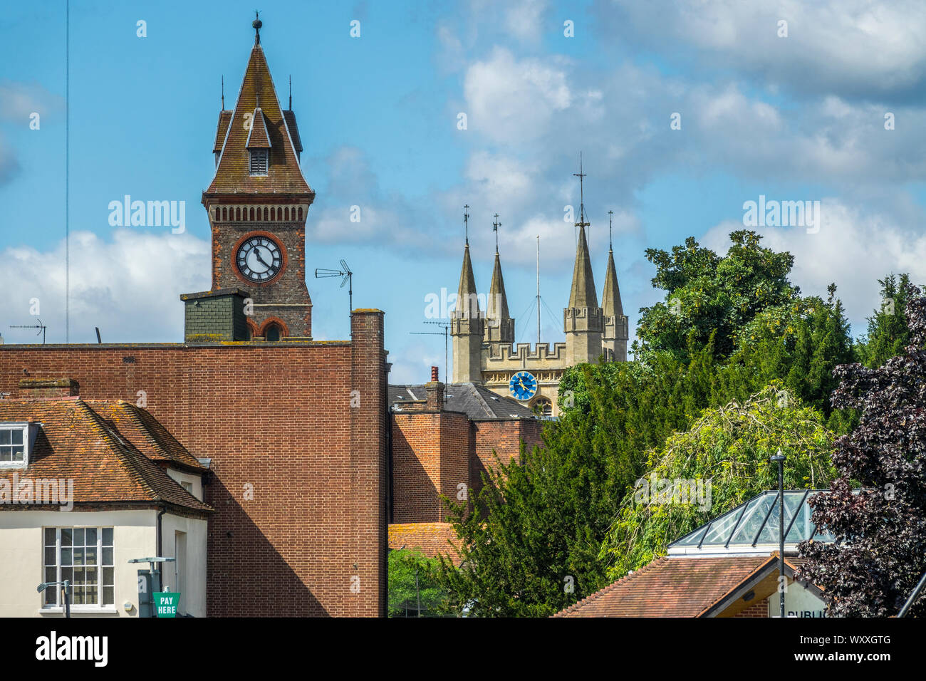 Part Of The Skyline, Newbury, Berkshire, UK Stock Photo - Alamy