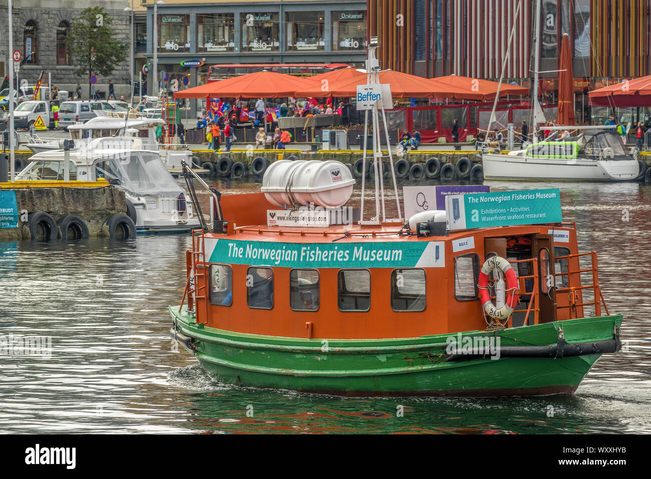 Fishing Museum Boat, Bryggen Waterfront, Bergen, Norway Stock Photo - Alamy
