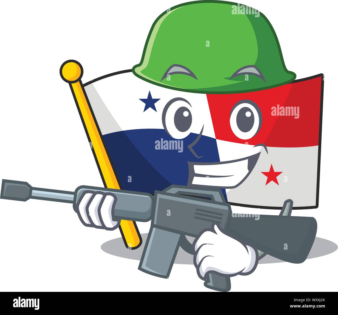 Army panama flag hoisted on mascot pole Stock Vector Image & Art - Alamy