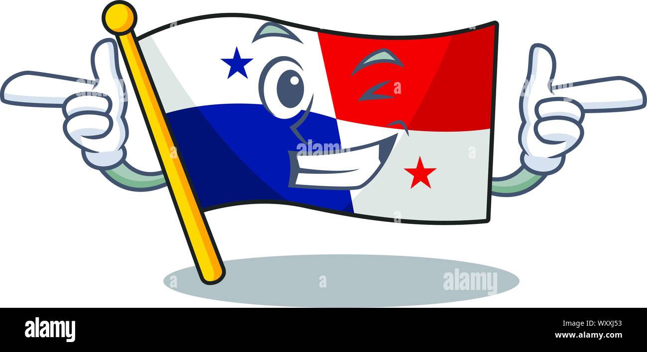 Wink flag panama character shaped with cartoon Stock Vector Image & Art ...