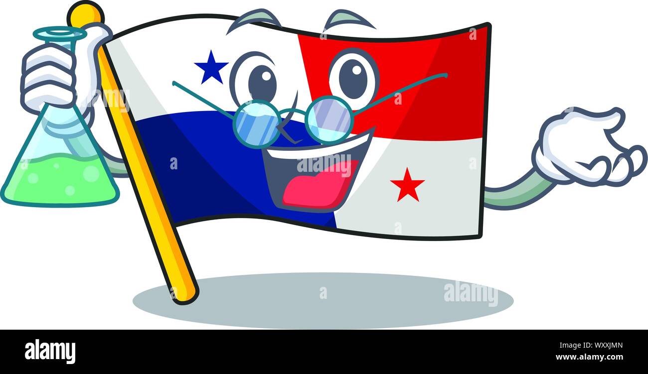 Professor flag panama character shaped with cartoon Stock Vector Image ...