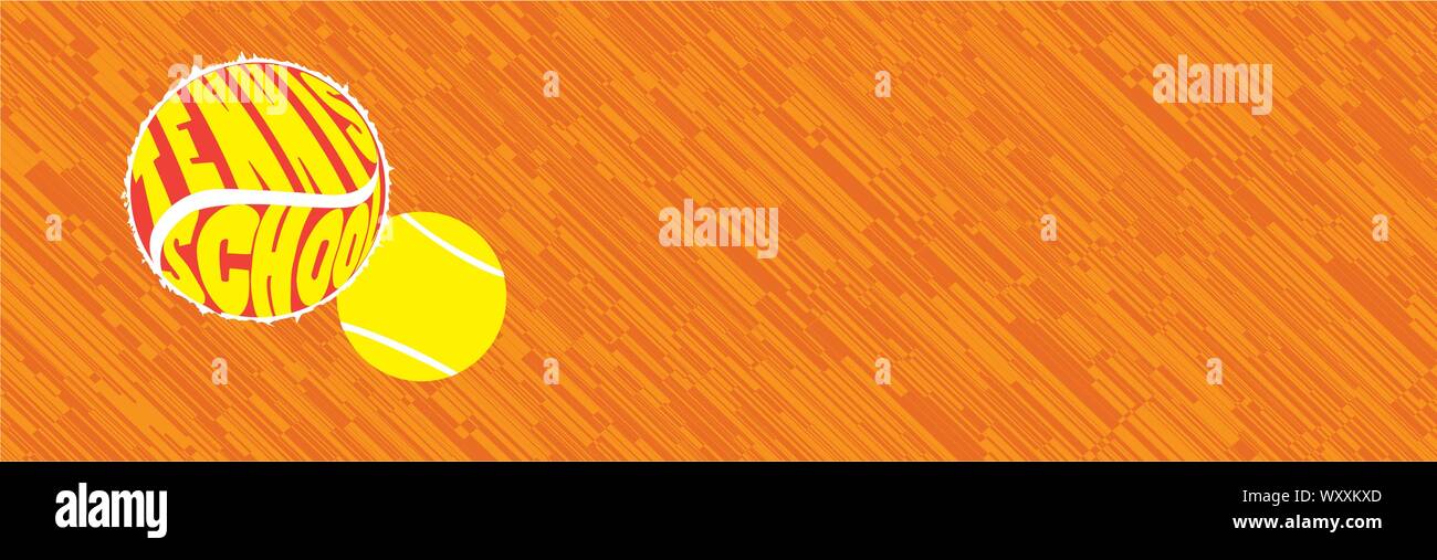 Tennis school. Horizontal banner Stock Vector Image & Art - Alamy
