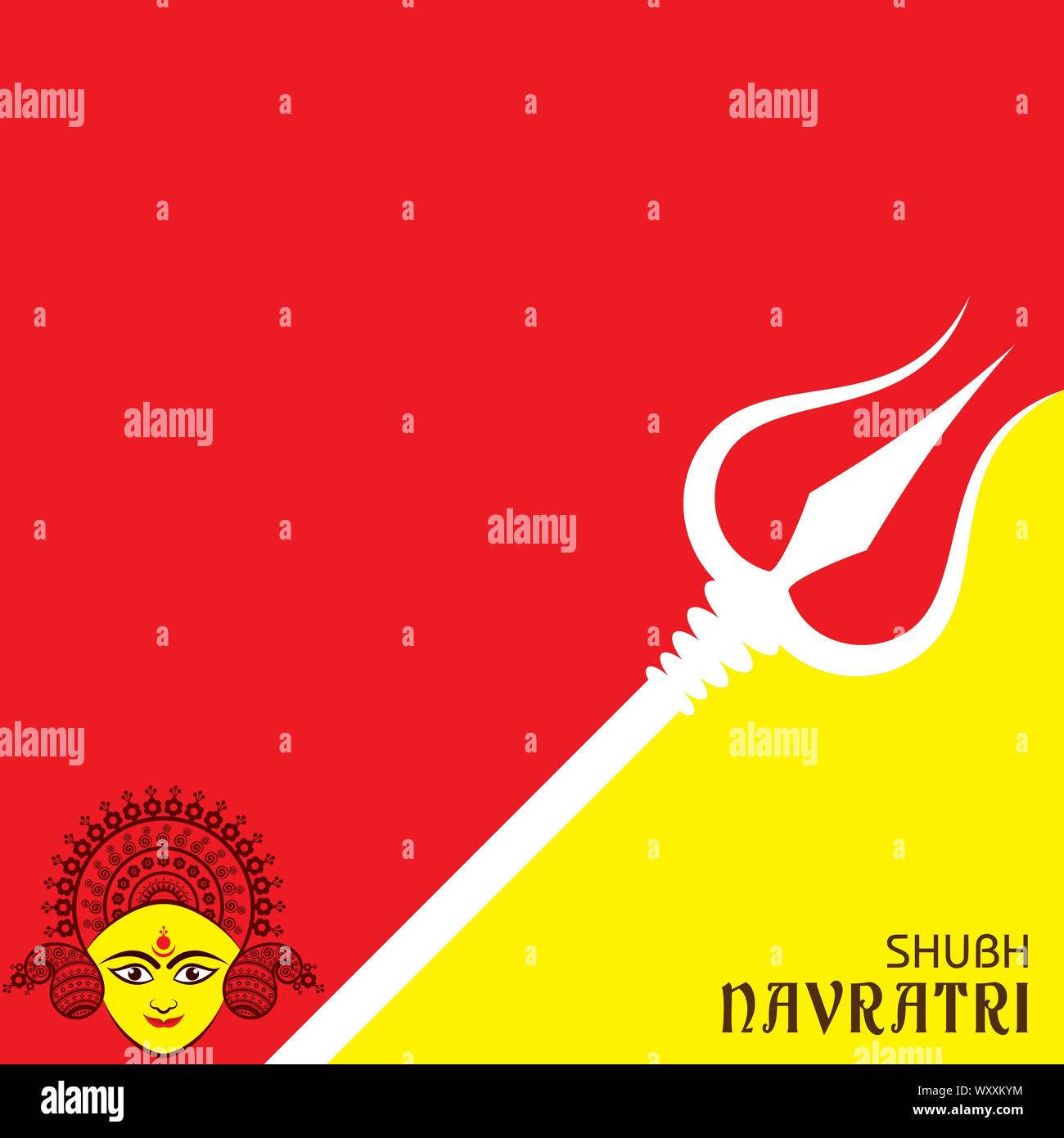 Illustration of Happy Navratri greeting stock vector Stock Vector Image ...