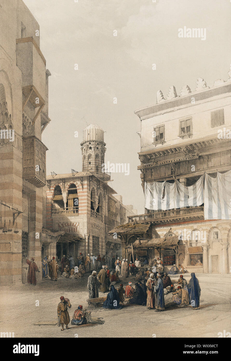 David Roberts 1796 - 1864 - Bazaar Of The Coppersmiths Cairo Stock ...