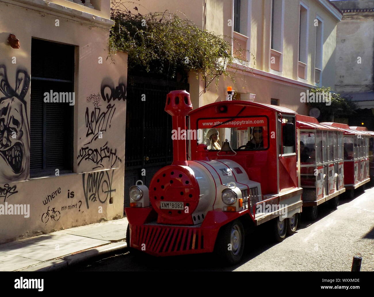 train, railway, city, mini, Greece Stock Photo - Alamy