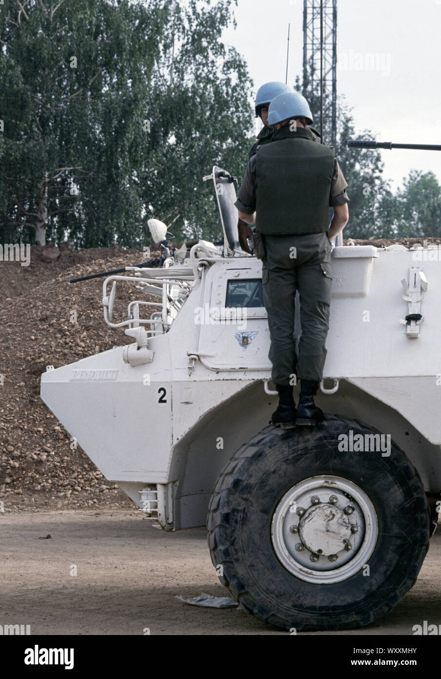 30th May 1993 During the Siege of Sarajevo: two French soldiers serving ...