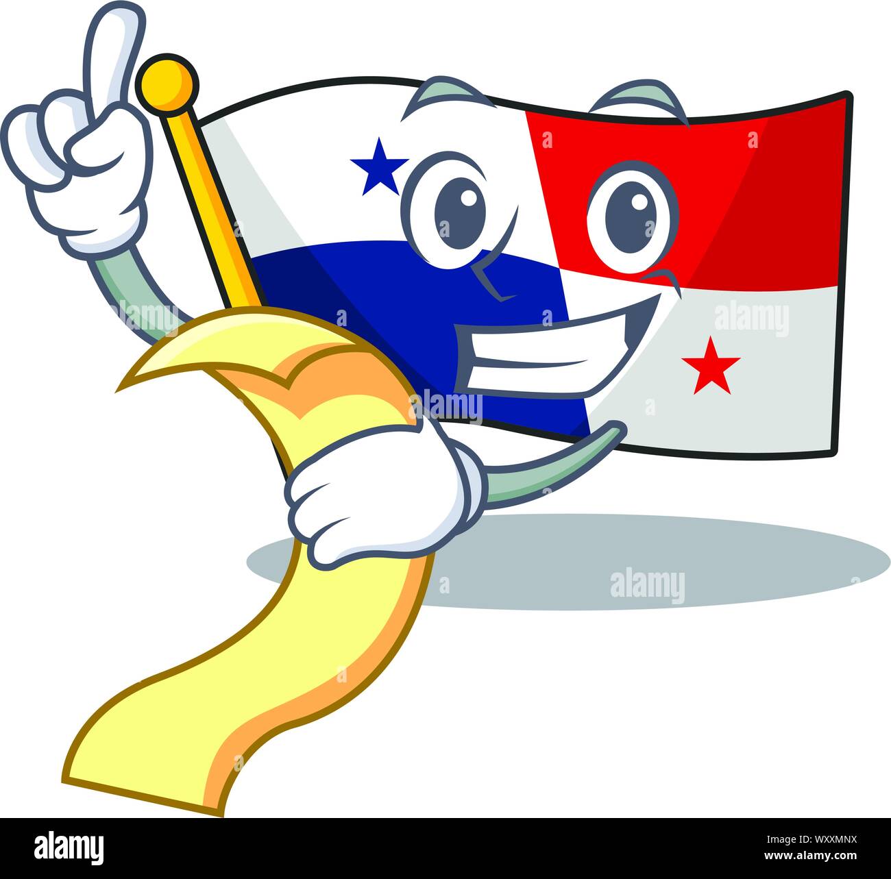 With menu flag panama isolated with the cartoon Stock Vector Image ...