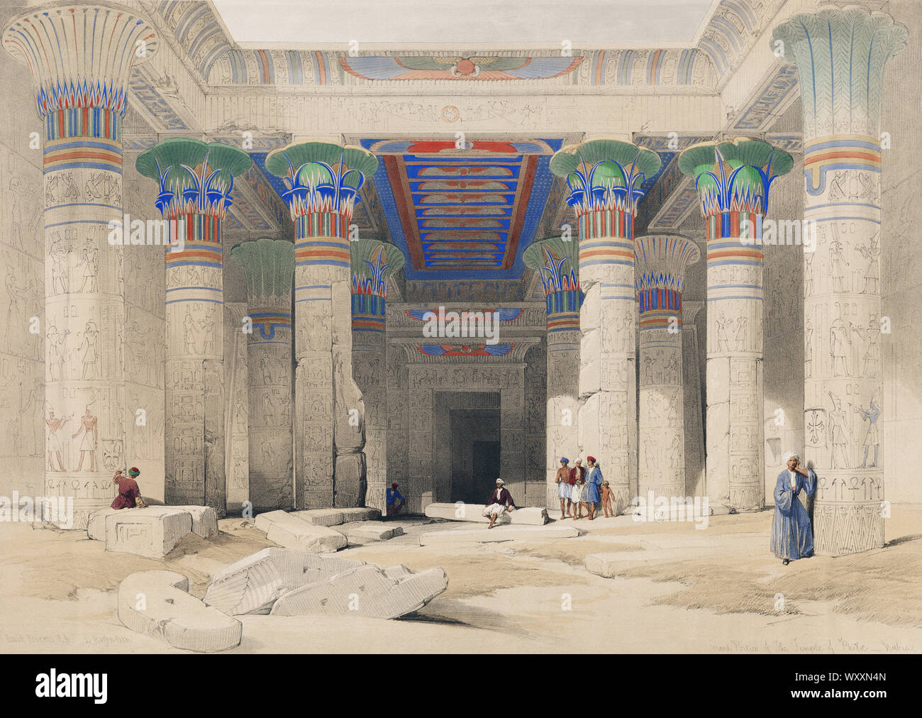 David Roberts 1796 - 1864 - Grand Portico Of The Temple Of Philae Nubia ...