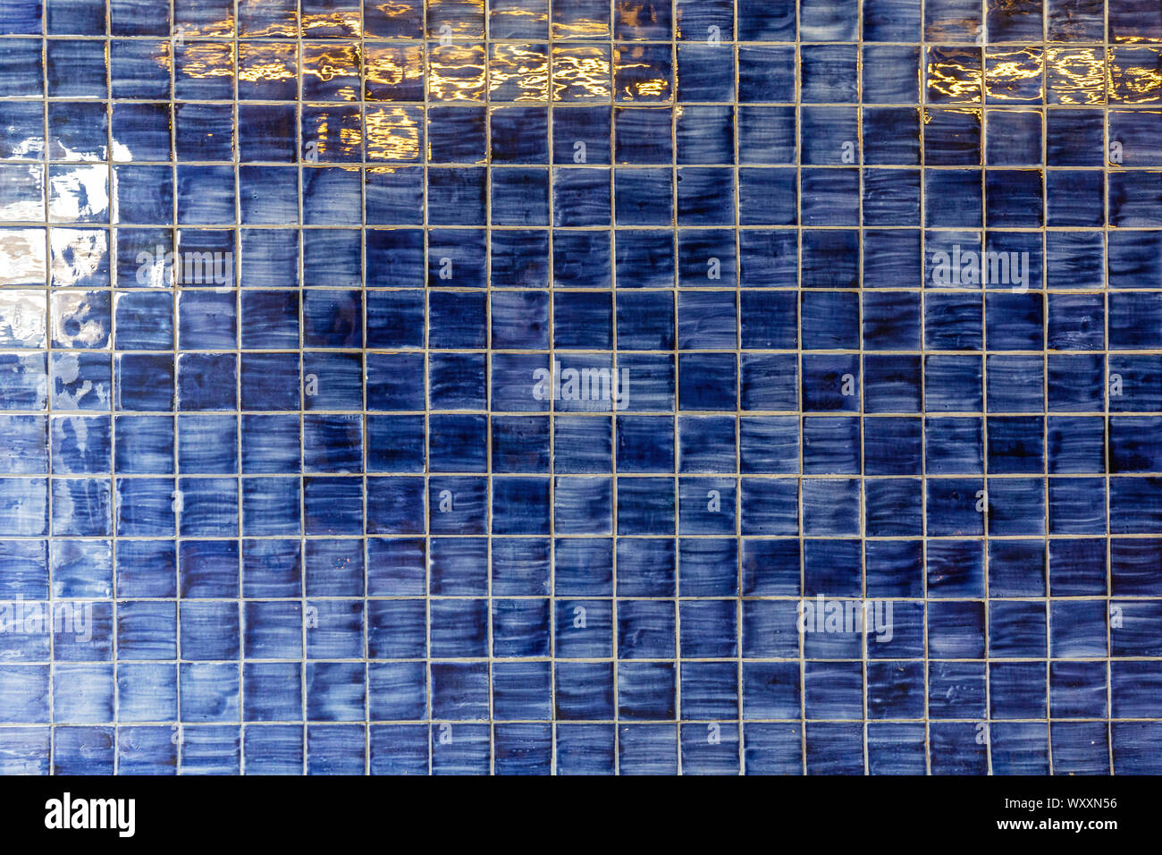 Dark Blue Ceramic Tiles Wall Background Stock Photo - Alamy
