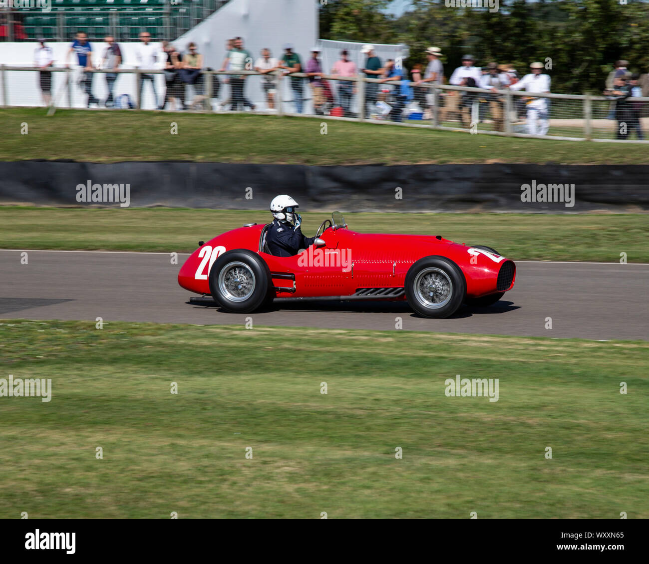 Alexander Van der Lof drives a 1950 Ferrari 340 at the 2019 Goodwood ...