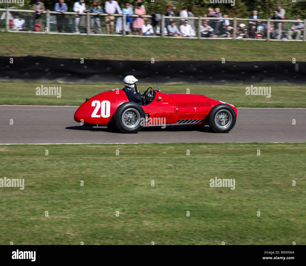 Alexander Van der Lof drives a 1950 Ferrari 340 at the 2019 Goodwood ...