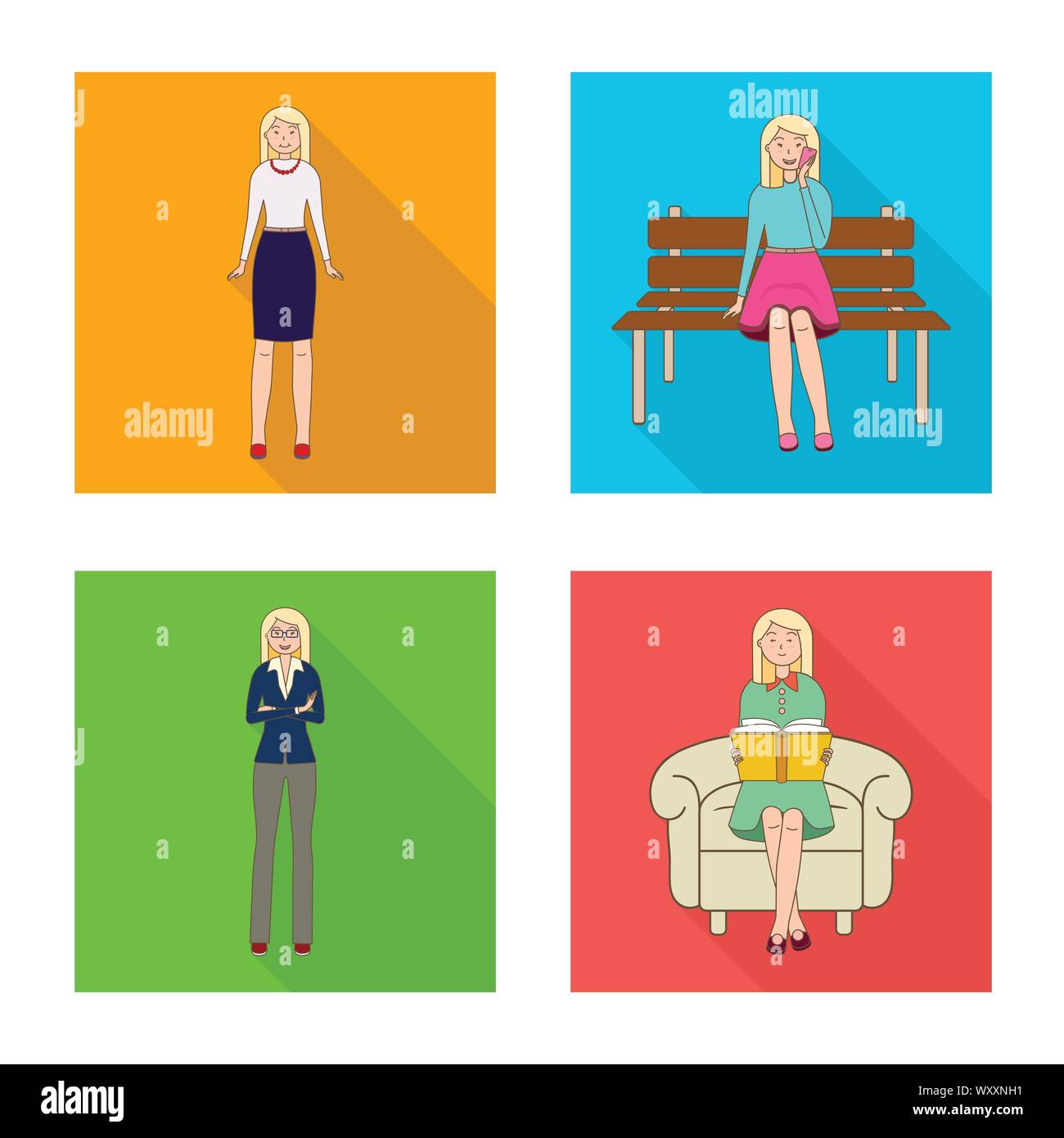 Vector design of woman and body sign. Collection of woman and style ...