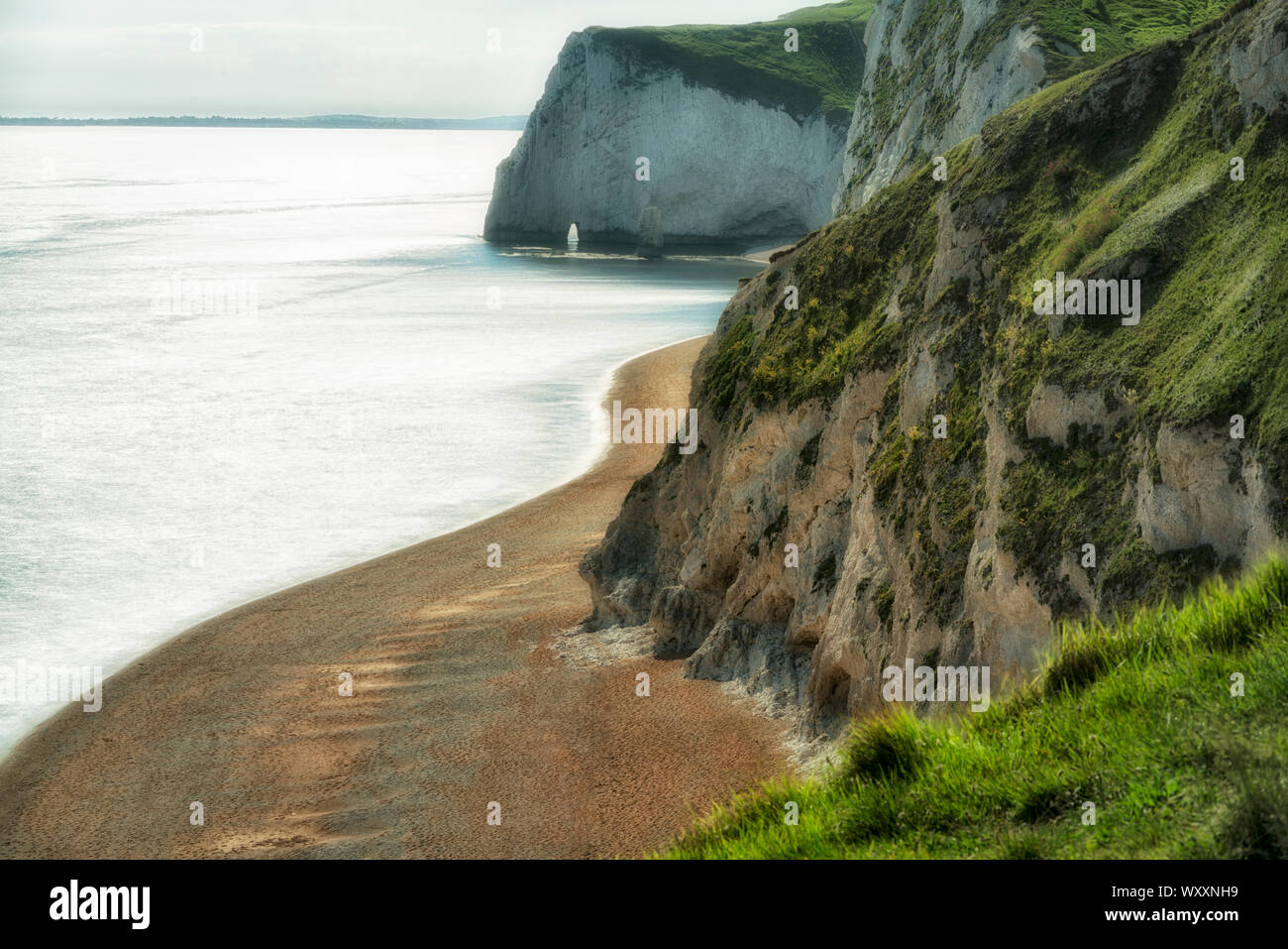 Beach at White Nothe near Durdle Door. Dorset, Jurassic Coast, England ...